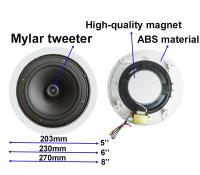 China CL-308V Customizable High Quality 40W High-Tech Powerful Sound Ceiling Speaker 100V ABS Coaxial Speaker for sale