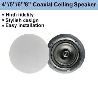 China 40W Two Way 8 Inch Coaxial Ceiling Speaker ABS Sound PA System Speaker for sale