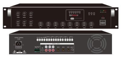 China Mp3 FM 560W Mixing Amplifier 6 Zones Amplifier For Multiple Applications for sale