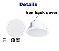 China 6w 100V Ceiling Speaker Durable OEM High Quality Loudspeaker Cost-effective Iron Good Sound 8 Inch Full Range Speaker for sale