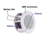 China 3 Inch 6W Ceiling Speaker OEM ODM ABS Waterproof Aluminum Grille Loudspeaker for sale