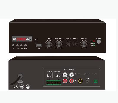 China Bluetooth MP3 FM 80W Desktop Amplifier 1.5U Class D Mixing Amplifier OEM ODM for sale