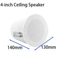 China 4-inch 6w/3w 100V Cost Effective Ceiling Speaker ABS Enclosure Aluminum Grille for sale