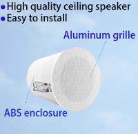 China 4-inch 6w/3w 100V Cost Effective Ceiling Speaker ABS Enclosure Aluminum Grille for sale