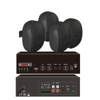 China Full Set PA System 1.5U Class D Mixing Amplifier 4 Commercial Audios Good Sound for Background Music OEM ODM Wall-mount Speakers for sale