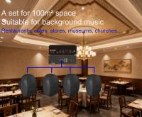 China Full Set PA System 1.5U Class D Mixing Amplifier 4 Commercial Audios Good Sound for Background Music OEM ODM Wall-mount Speakers for sale