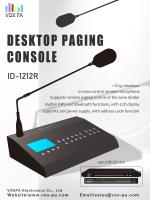 China 12-Zone Remote Paging Microphone PA System Desktop Paging console 1 RJ45 interface for zone control Supports 24V power supply, with address code function for sale