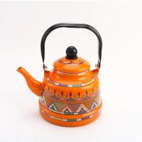 China Eco-Friendly Classical Tea Kettle Teapot Saudi Style Metal Steel with Protective Enamel Coating Sizes 1.1L 1.7L 2.5L 3.3L for sale