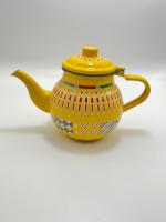 China Customized Logo Eco Friendly Enamel Kettle Tea Kettle Home Restaurant Enamelware Tableware Teapot Kettle for sale