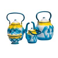 China Eco Friendly No 321 Middle Eastern Style Enamel Kettle Teapot Coffee Pot Set Perfect for Hospitality Industry for sale