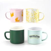 China 250ml 350ml 500ml 750ml 1250ml Enamel Coating Custom Logo Printing Metal Steel Coffee Tea Mugs Multi Capacity for sale