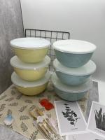 China High Temperature Logo Printing Enamel Mixing Bowl Custom Color 18cm 20cm 22cm 24cm for sale