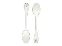 China Customized Color Enamel Soup Ladle 12.2 Inch Enamel Steel Cooking Spoons OEM for sale