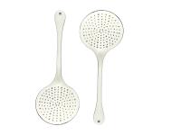 China Customized Color Enamel Soup Ladle 12.2 Inch Enamel Steel Cooking Spoons OEM for sale