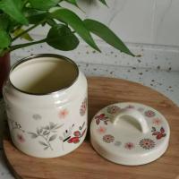 China Handmade Enamel Superposable Grain Storage Tank Kitchen Enamel Sealed Tank With Lid for sale