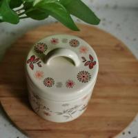 China Handmade Enamel Superposable Grain Storage Tank Kitchen Enamel Sealed Tank With Lid for sale