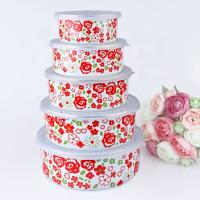 China Carbon Steel Enamel Storage Bowl Set 10cm 12cm 14cm 16cm 18cm Custom Decal Printing for sale