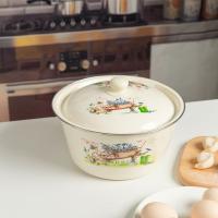 China OEM Multi Size Enamel Lard Basin finger wash bowl Handmade Soup Bowl With Lid for sale