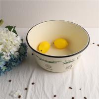 China OEM Multi Size Enamel Lard Basin finger wash bowl Handmade Soup Bowl With Lid for sale