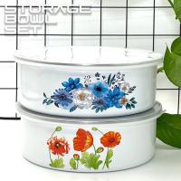 China Multi Colors Carbon Steel Enamel Nesting Bowls With Non Slip Bottoms Dia 10cm-18cm for sale