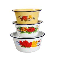 China Eco Friendly Enamel Storage Bowl Large African Enamelware Wash Basin Customizable Size for sale
