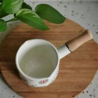 China Japanese Style Enamel Cooking Soup Pot Non Stick Mini Saucepan Butter Warmer 17oz for sale