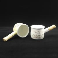 China Daily Single Handle Cooking Food Soup Pot Mini Enamel Saucepans Production 30 Days Lightweight Kitchen Cookware for sale