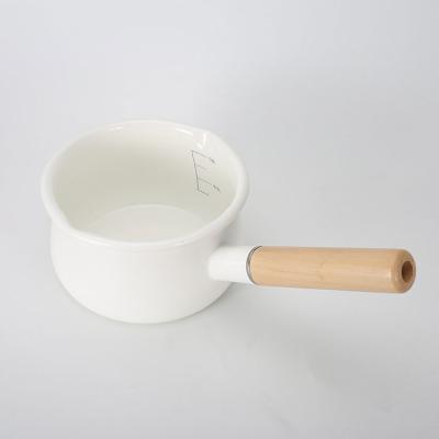 China OEM Rolled Edge Rim Enamel Casserole Pot Kitchen Enamel Coated Polished Cooking Pots for sale