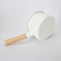 China OEM Rolled Edge Rim Enamel Casserole Pot Kitchen Enamel Coated Polished Cooking Pots for sale