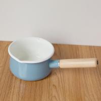 China OEM Rolled Edge Rim Enamel Casserole Pot Kitchen Enamel Coated Polished Cooking Pots for sale