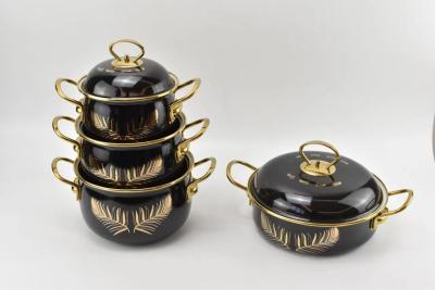 China Enamel Cookware Casserole Pot Set Home Kitchenware Cooking Pot OEM Size for sale