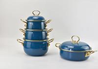 China Enamel Cookware Casserole Pot Set Home Kitchenware Cooking Pot OEM Size for sale