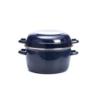 China Dia203026cm Enamel Coating Steel Mussels Pot Deep Pot Suitable for Professional Seafood Cooking for sale