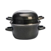 China Dia203026cm Enamel Coating Steel Mussels Pot Deep Pot Suitable for Professional Seafood Cooking for sale