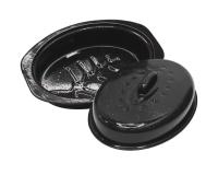 China Enamel Turkey Roast Pan Carbon Steel Black Coating with Stainless Steel Rack for sale