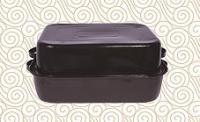 China Enamel Deep Fryer Sour Casserole Potato Pot 0.5mm Thickness Turkey Roast Pan for sale