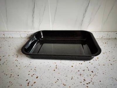 China Rectangular Shaped Enamel Bakeware Casserole Dish Baking Pan Set Classical Style FDA for sale