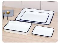 China Eco Friendly Enamelware Baking Tray Carbon Steel Bakeware Oven Dish For Commercial for sale