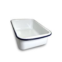 China Enamel Bakeware Division Plate Enamel Rectangle Carbon Steel Baking Pan Cake Pan for sale