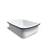 China Enamel Bakeware Division Plate Enamel Rectangle Carbon Steel Baking Pan Cake Pan for sale