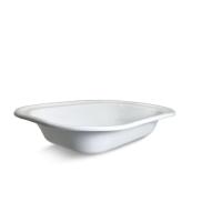 China White Color Roll Edge Rim Enamel Plate Set 16cm 18cm 20cm 22cm 24cm Service Plates for sale