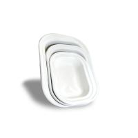 China White Color Roll Edge Rim Enamel Plate Set 16cm 18cm 20cm 22cm 24cm Service Plates for sale
