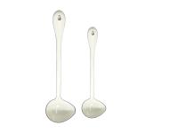China Carbon Steel Soup Ladle Spoons 12.2 Inch Enamel Stew Gravy Ladles Cooking Serving Spoons for sale