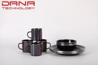 China Sustainable Customized Decal Mixing Color Enamel Mug Bowl Pot Sets Suitable Option for Outdoor Camping Middle East Style for sale