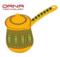 China Middle East Style Multi Size Enamel Coffee Pot Classic Turkish Saudi Style Pot Design for sale