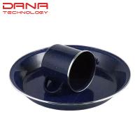 China Korean Style Enamel Tableware Set Handmade Plates Sets Dinnerware Food Contact Safe for sale
