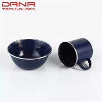 China Korean Style Enamel Tableware Set Handmade Plates Sets Dinnerware Food Contact Safe for sale