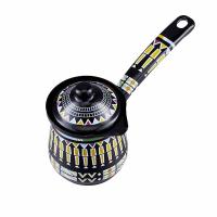 China Customized Logo Daily Turkish Enameled Coffee Pot Metal Coffee Milk Cooking Pot for sale