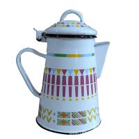 China Enamel Coating Tea Kettle Hot Cool Water Coffee Pot Enamel Water Kettle Custom Color for sale