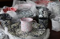 China 150g Customized Enamelware Coffee Mug Colorful Enamel Mugs 8cm 350ml Marble Speckle Coating Milk Coffee Mug Production 30 Days for sale
